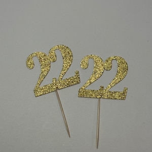 22nd Birthday Cupcake Toppers, Twenty Second Birthday Cupcake Toppers ...