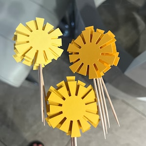 Sun Cupcake Toppers, Sunny Cupcake Toppers, Sunshine Cupcake Toppers ...