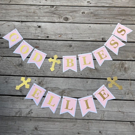 God Bless Banner Bless Banner Christening Banner Baptism | Etsy