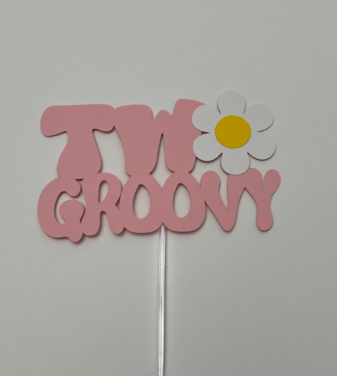 Groovy Cake Topper, Two Groovy Cake Topper, Groovy Topper, One Cake ...