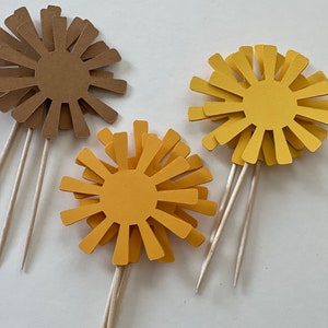 Sun Cupcake Toppers, Sunny Cupcake Toppers, Sunshine Cupcake Toppers ...
