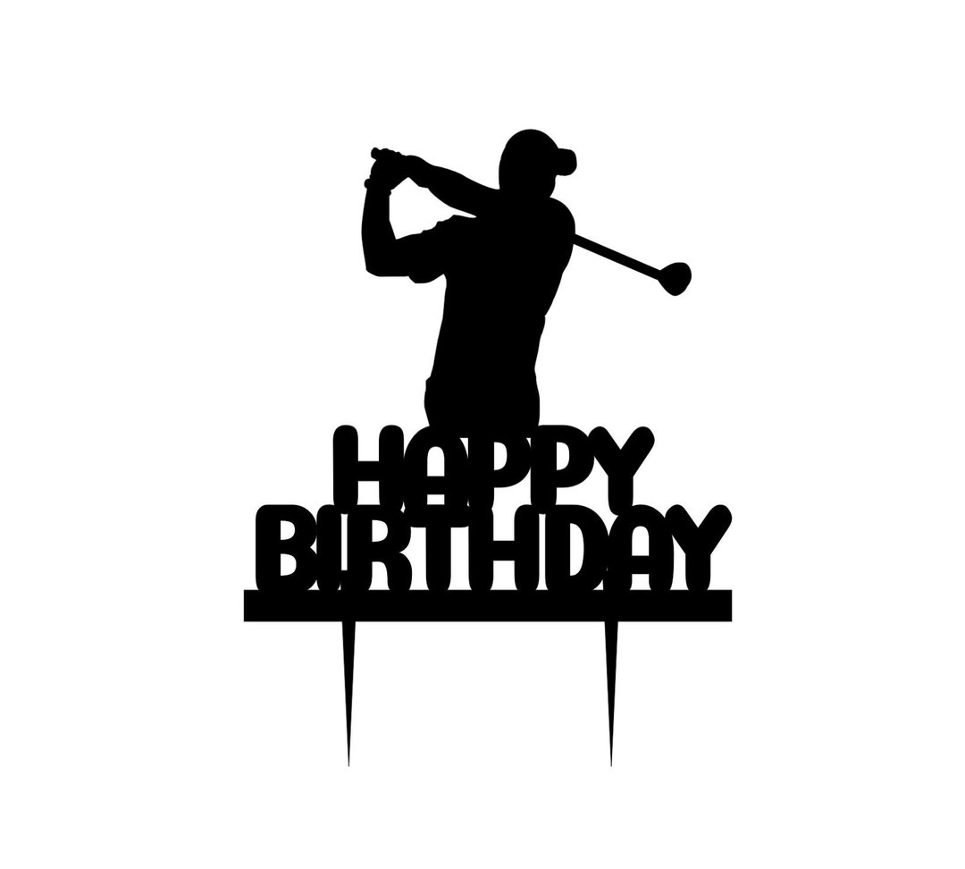 Golf Cake Topper, Golfing Cake Topper, Golfer Cake Topper, Golf ...