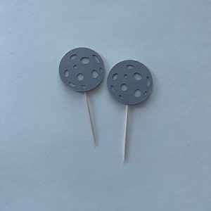 Moon Cupcake Toppers: Space Party Decorations - Etsy