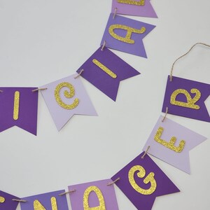 Purple Birthday Banner, Violet Banner, Teenager Birthday Banner ...