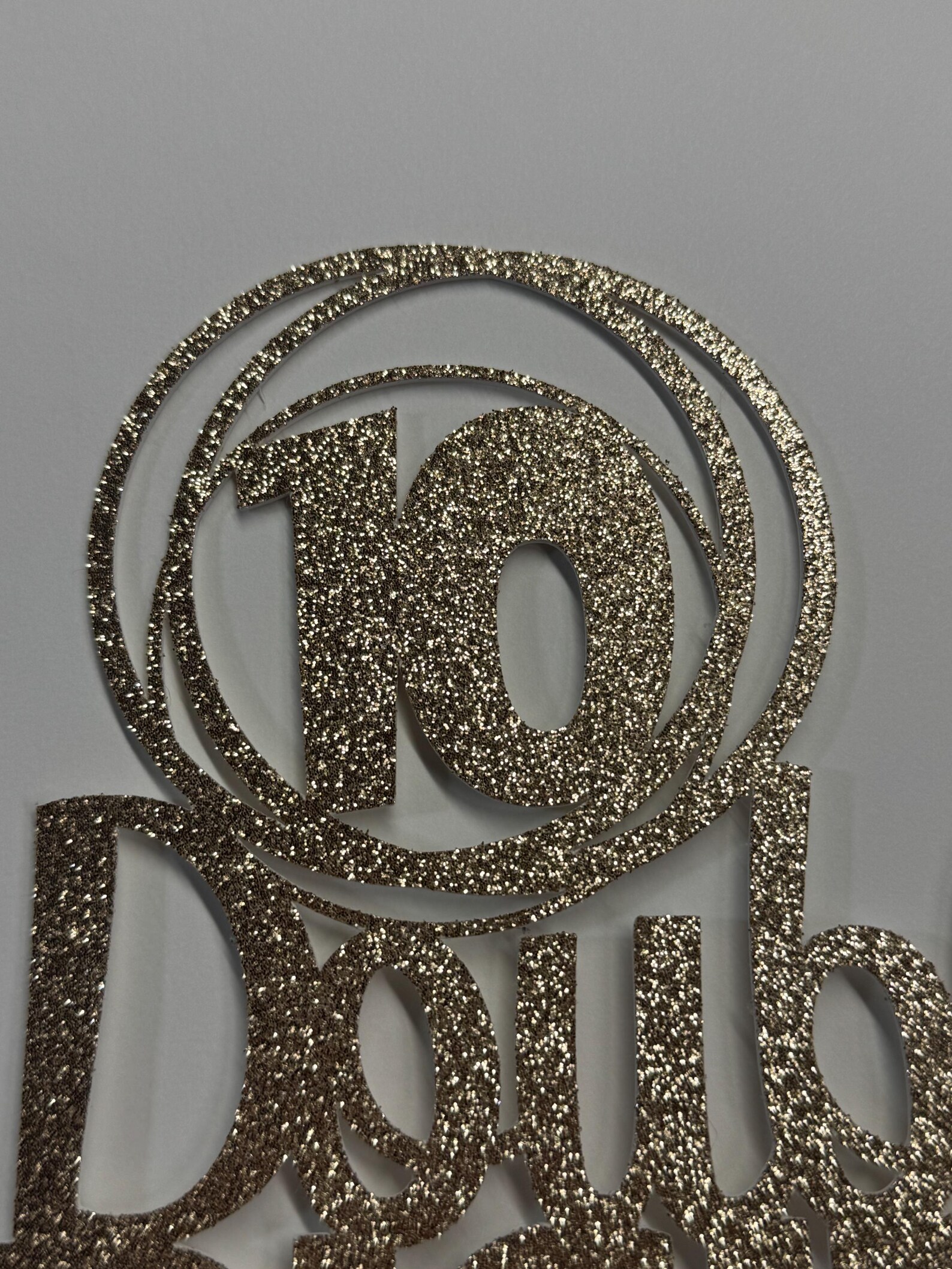 Double Digits Cake Topper: Sparkle 10th Birthday Party Decor - Etsy