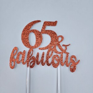 65th Birthday Cake Topper, Sixty Cake Topper, 65 Cake Topper, 65 and ...