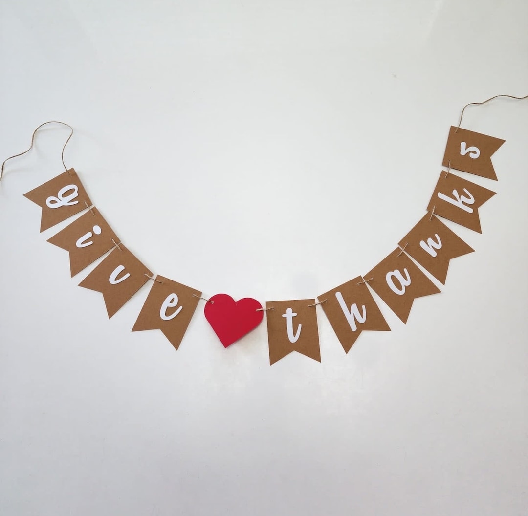 Thankful Decorations, Thankful Banner, Give Thanks Banner, Grateful ...