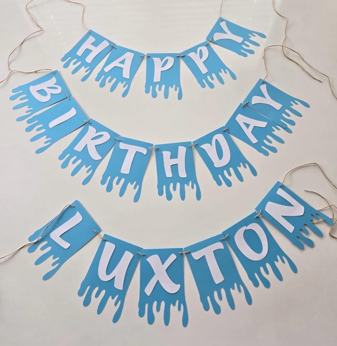 Slime Banner, Slime Birthday Banner, Slime Party Banner, Slime Birthday ...