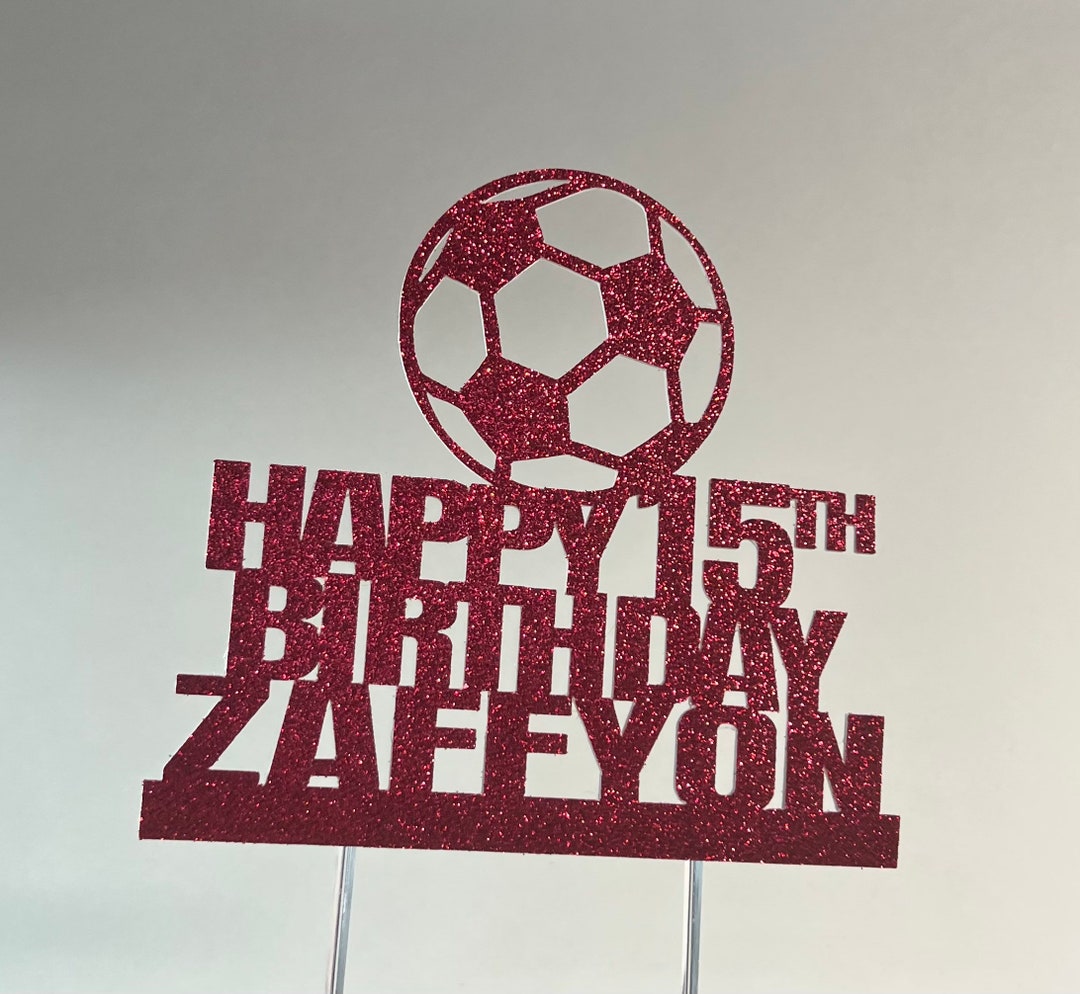 Soccer Birthday Cake Topper, Soccer Cake Topper, Soccer Player Cake ...