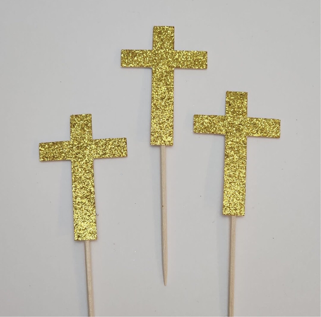 Cross Cupcake Toppers, Cross Toppers, Christening Cupcake Toppers ...