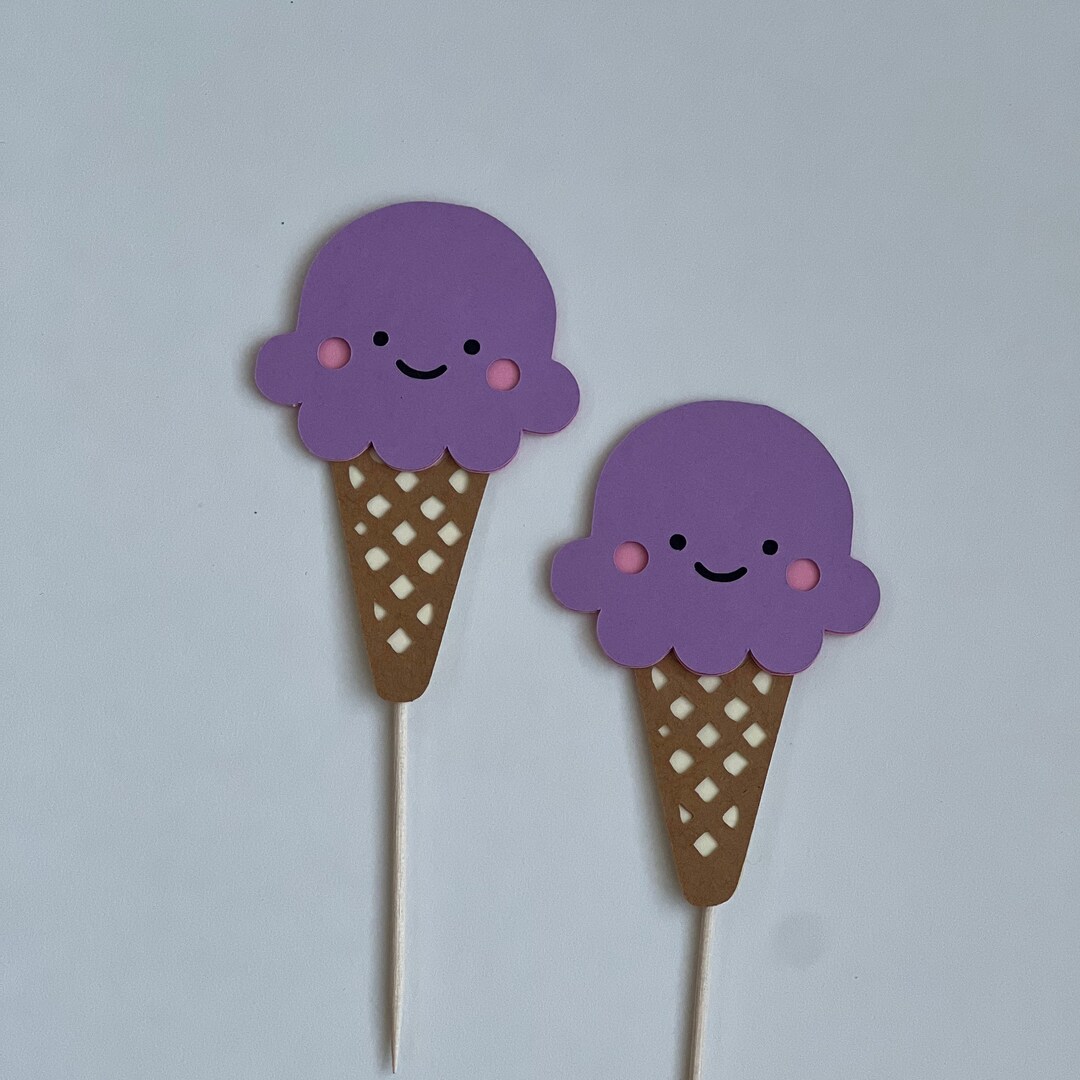 Two Sweet Cupcake Toppers, Ice Cream Cupcake Toppers, Sweet One Toppers ...