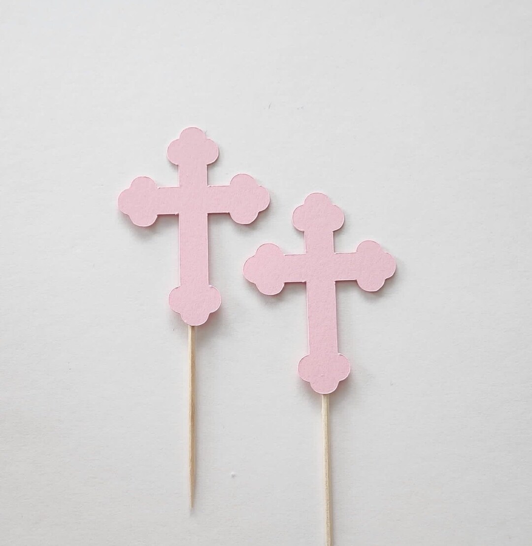 Cross Cupcake Toppers, Cross Toppers, Christening Cupcake Toppers ...