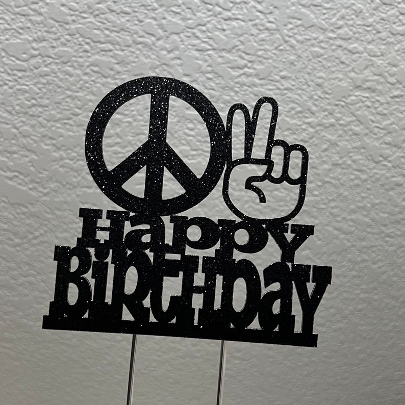 Peace Cake Topper Peace Sign Cake Topper Peace Out Cake - Etsy