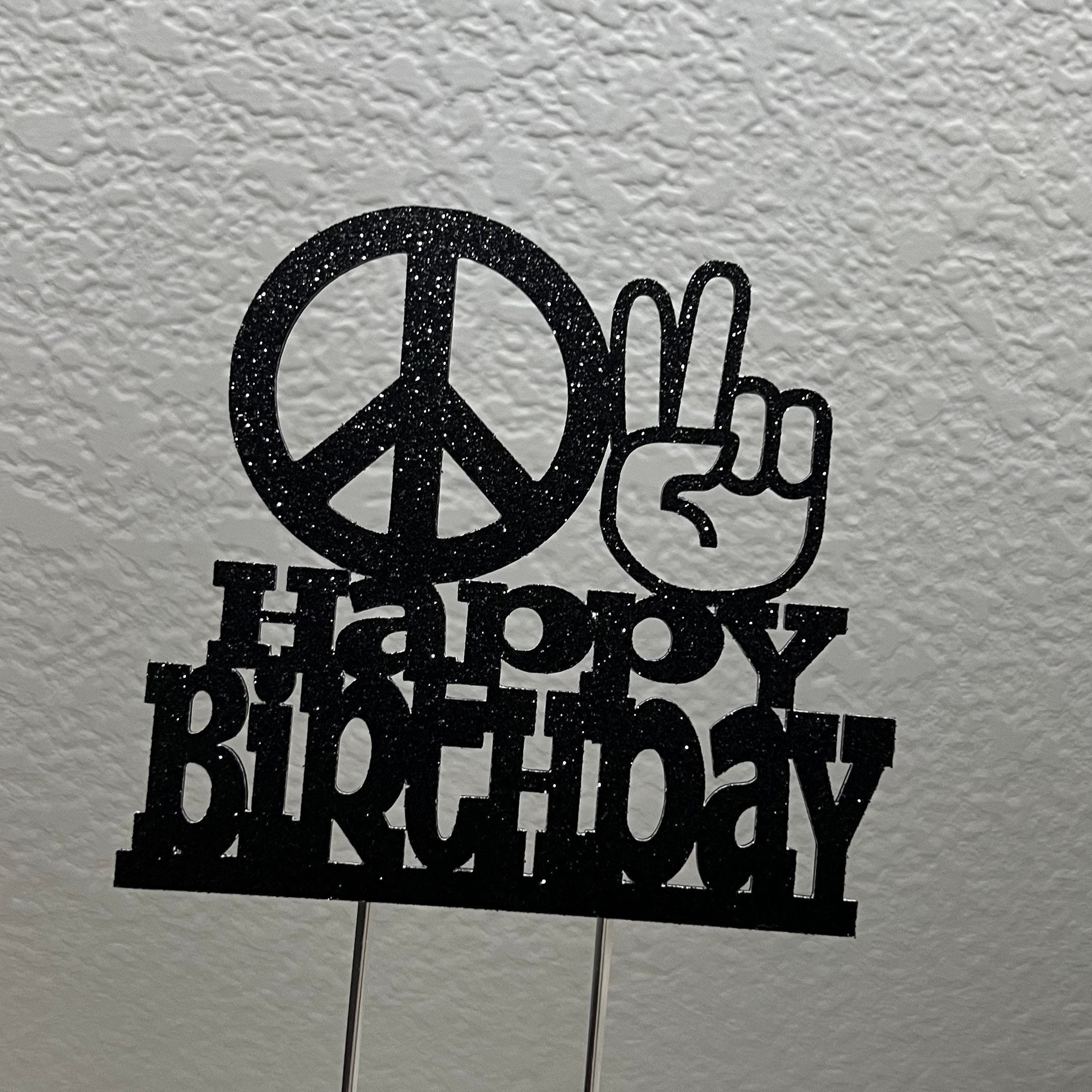 Peace Sign Birthday Cake