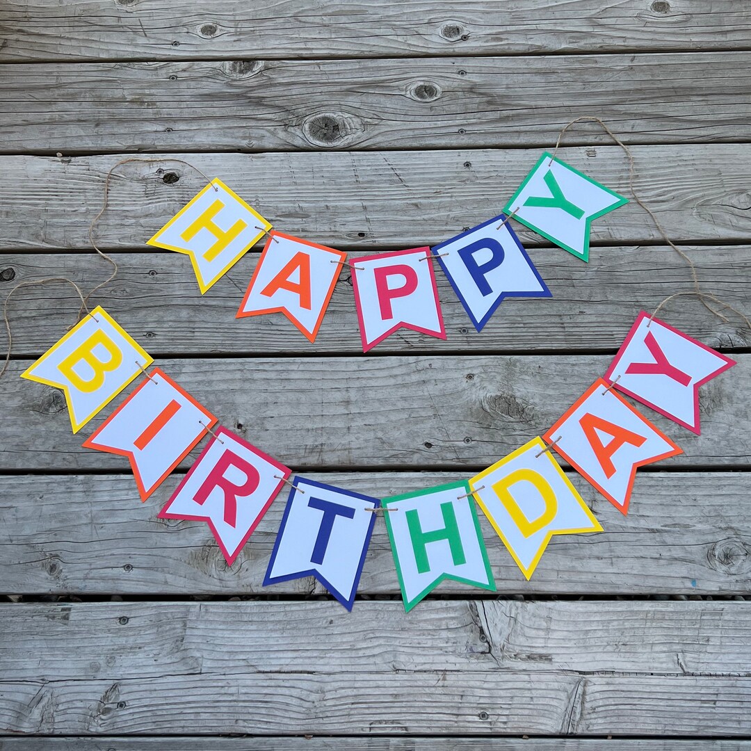 Rainbow Banner, Rainbow Birthday Banner, Custom Rainbow Banner, Rainbow ...