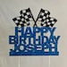 Racing Cake Topper Racing Flags Cake Topper Finish Line Cake - Etsy