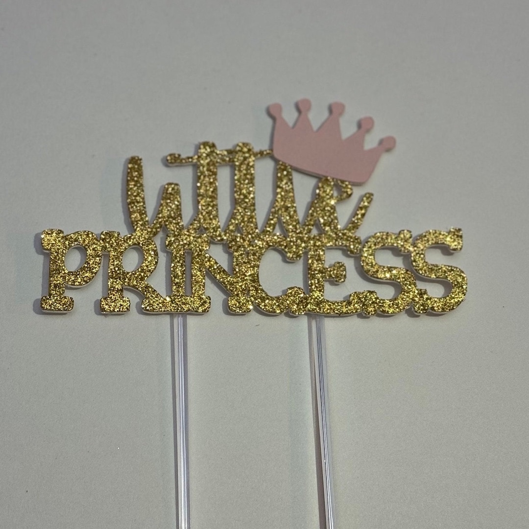 Princess Cake Topper, Little Princess Cake Topper, Princess Baby Shower ...