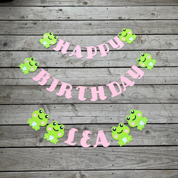 Frog Banner Frog Birthday Banner Froggy Banner First - Etsy