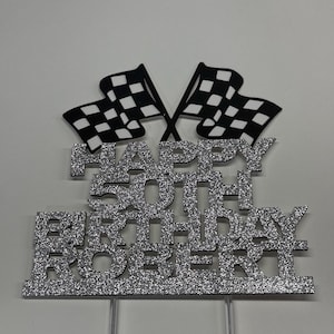 Racing Cake Topper, Racing Flags Cake Topper, Finish Line Cake Topper ...