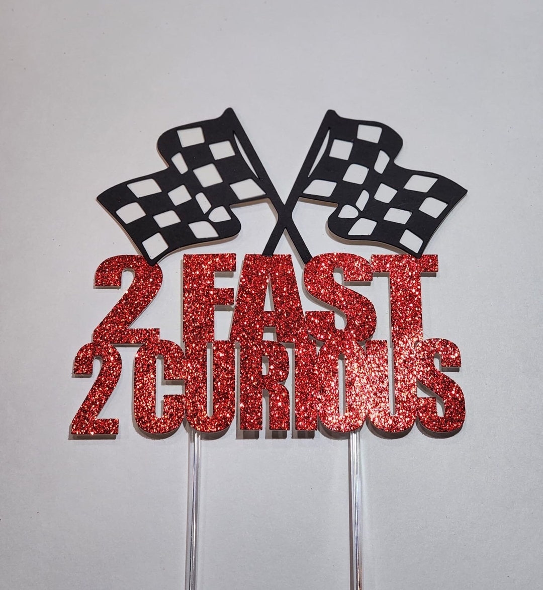 Two Fast 2nd Birthday Cake Topper: Race Car Theme - Etsy
