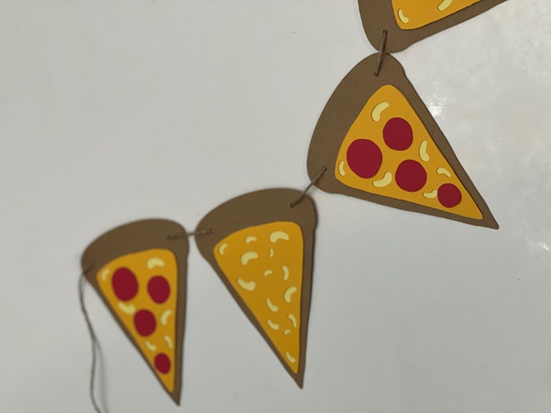 Pizza Party Banner: Handcrafted Cardstock Garland - Etsy