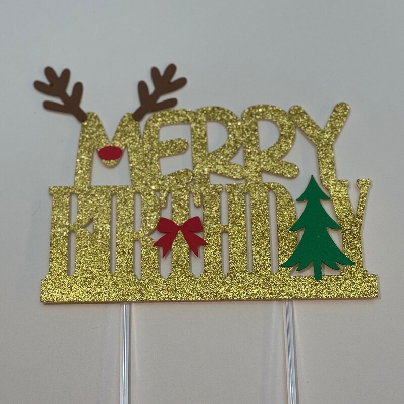 Christmas Cake Topper - Etsy