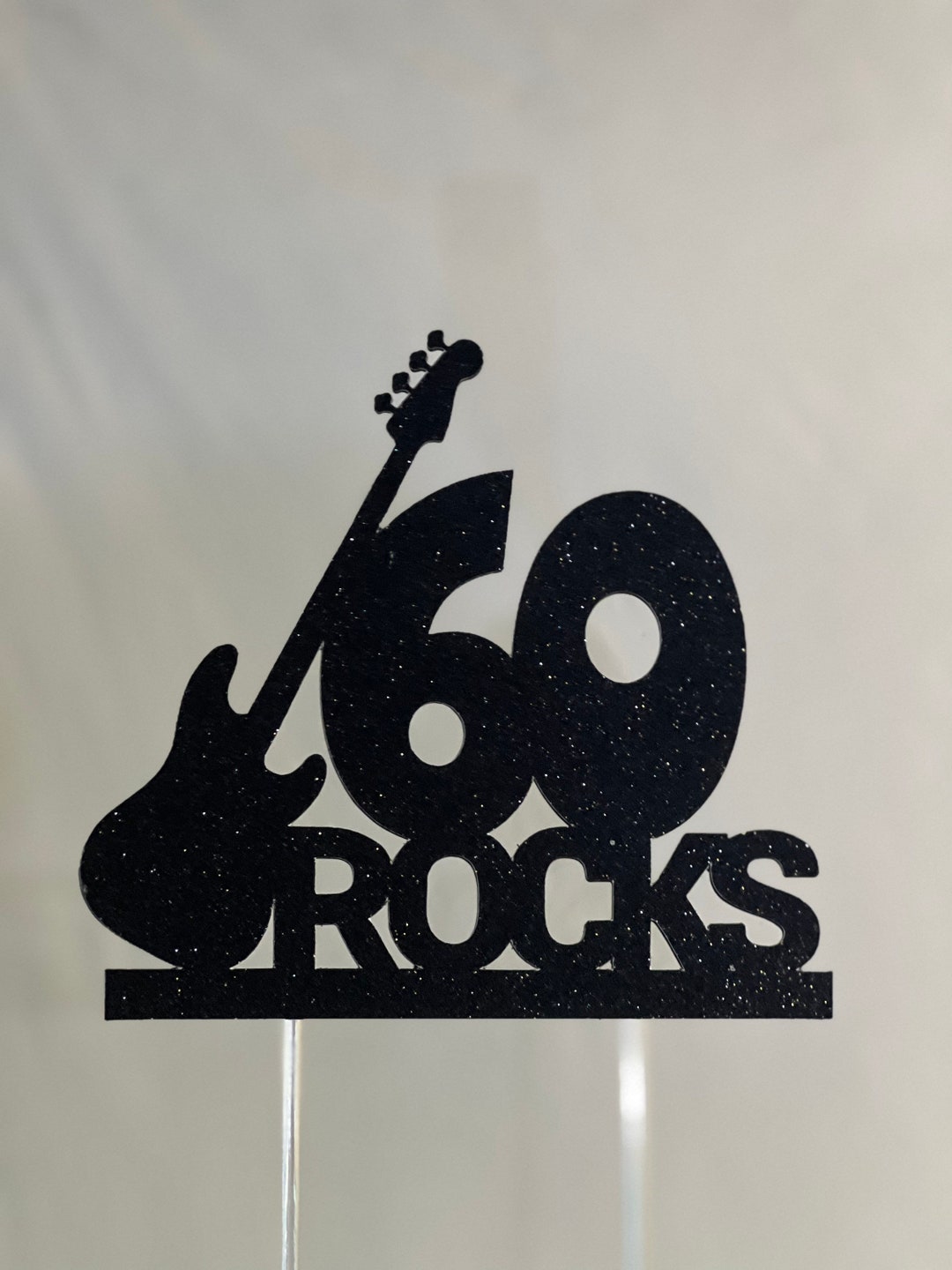 60 Rocks Cake Topper, Sixty Rocks Cake Topper, Rock and Roll Cake ...