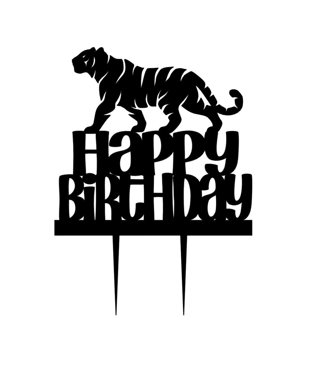 Tiger Cake Topper, Tiger Birthday Cake Topper, Cat Lover Cake Topper ...