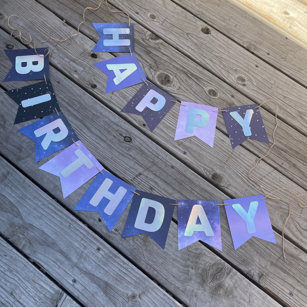 Space Banner, Space Theme Banner, Galaxy Banner, Galaxy Birthday Banner ...