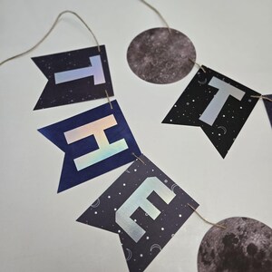 Space Banner, Moon Banner, Two the Moon Banner, Moon Birthday Banner ...