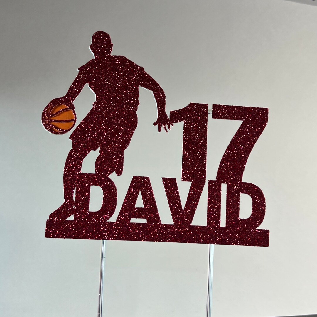 Basketball Cake Topper, Basketball Player Cake Topper, Basketball ...