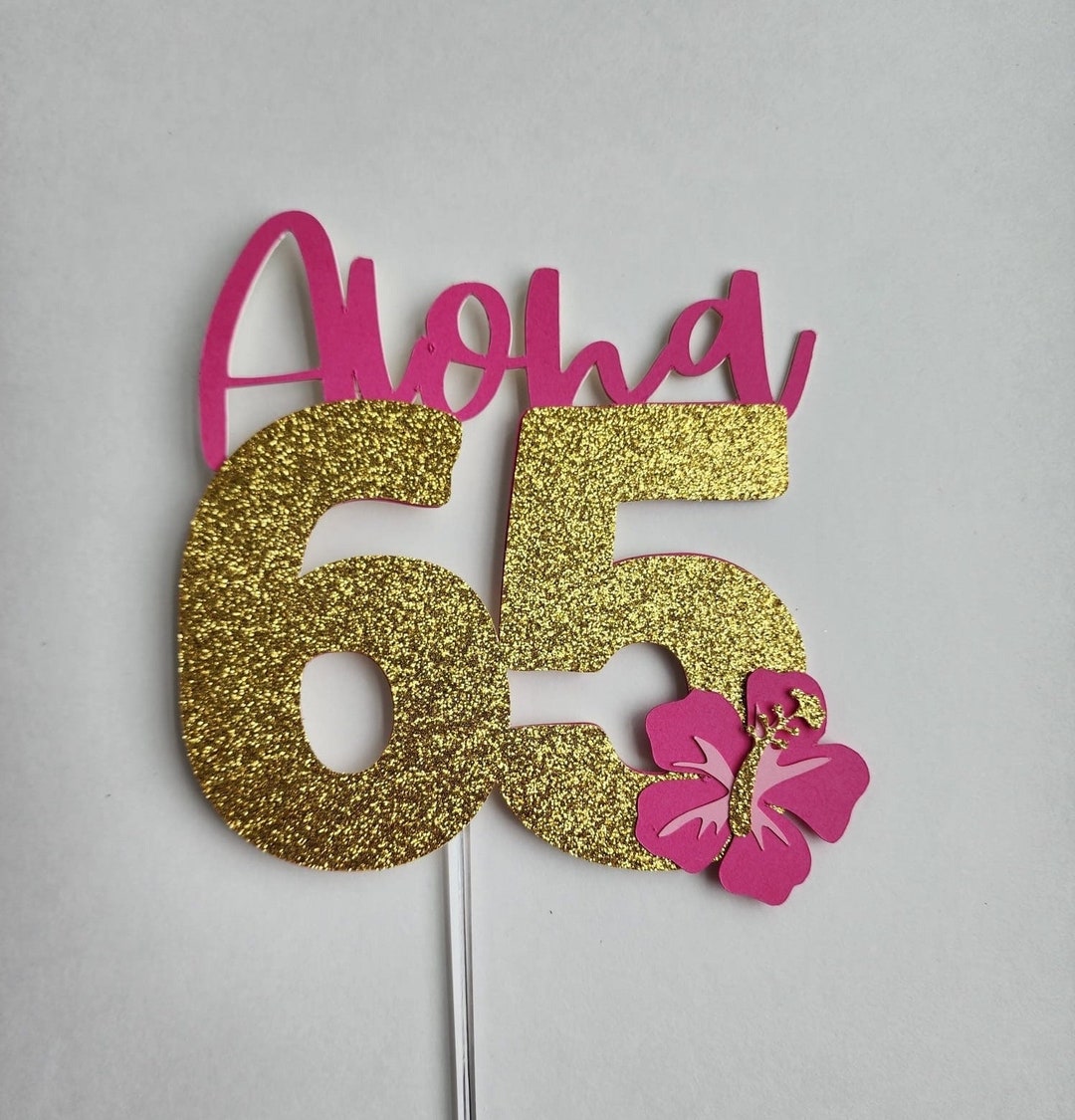 Aloha Cake Topper Hawaiian Cake Topper Luau Cake Topper Hawaii Theme