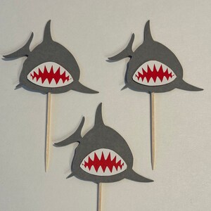 Shark Cupcake Toppers, Shark Toppers, Shark Cupcake Toppers, Great ...