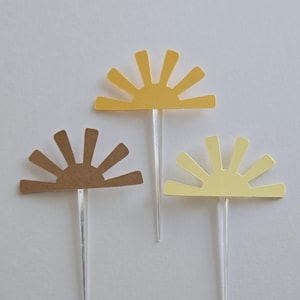 Sun Cupcake Toppers, Sunny Cupcake Toppers, Sunshine Cupcake Toppers ...