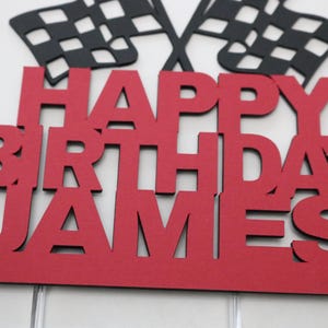 Racing Cake Topper, Racing Flags Cake Topper, Finish Line Cake Topper ...