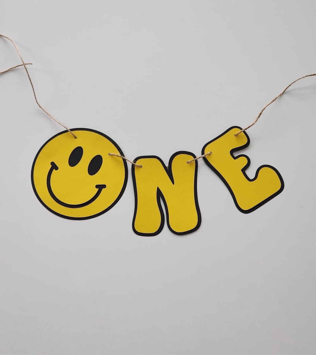 Smiley Face High Chair Banner: Retro First Birthday Decor - Etsy
