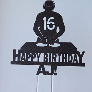 Dj Cake Topper, Disk Jockey Cake Topper, Dj Birthday Cake Topper, Dj ...