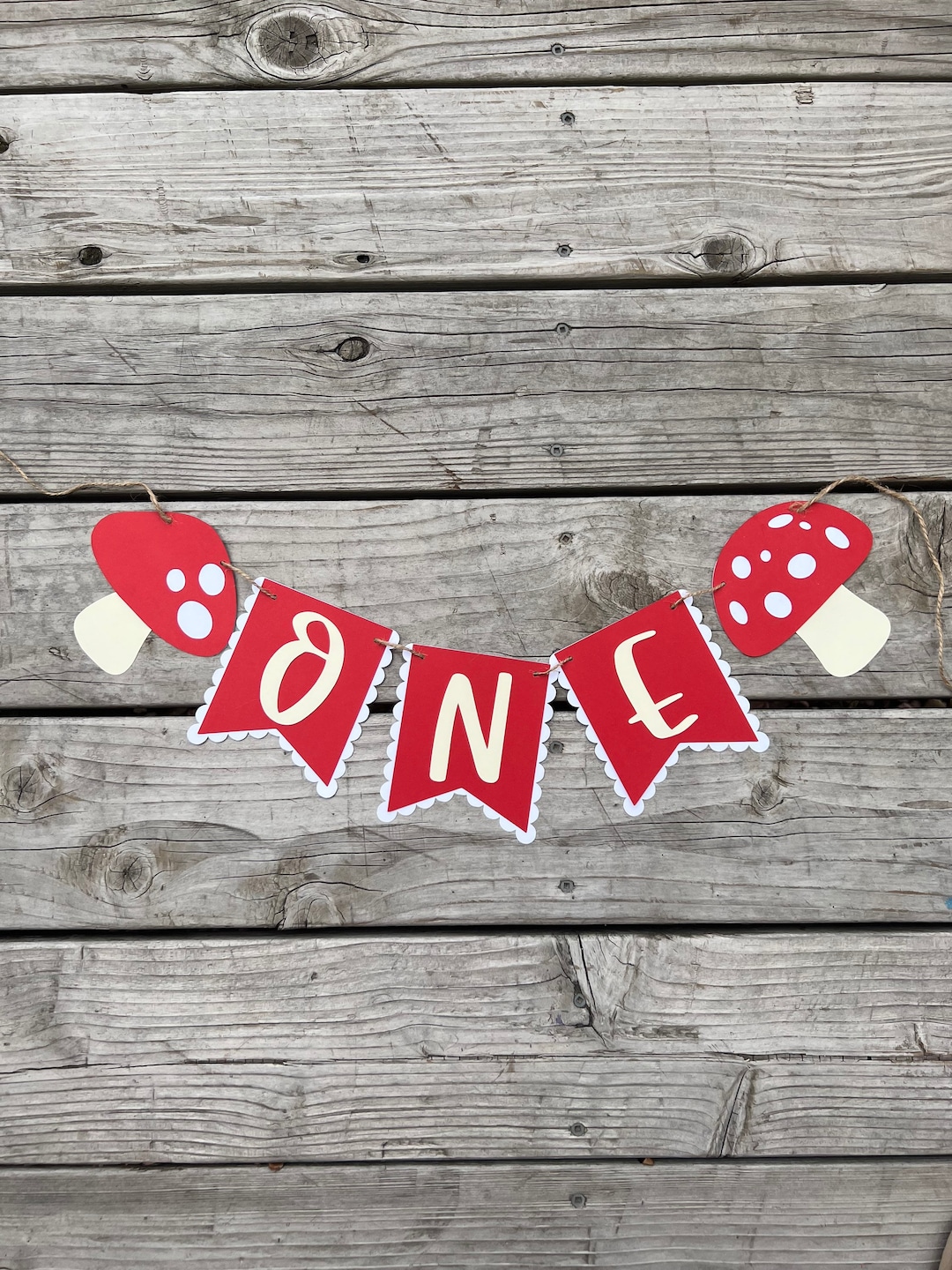 Mushroom Banner, Mushroom Birthday Banner, Mushroom Party Decorations ...