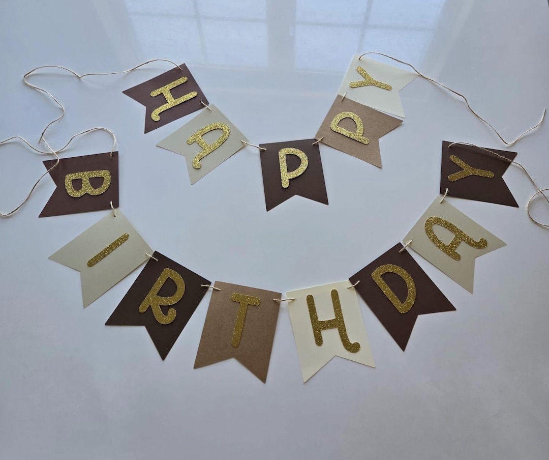 Brown Banner, Bear Banner, Cream Banner, Custom Brown Banner ...