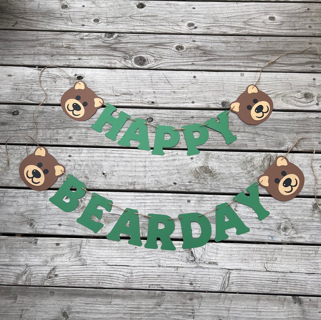 Bear Banner, Teddy Bear Banner, Bear Birthday Banner, Teddy Bear ...