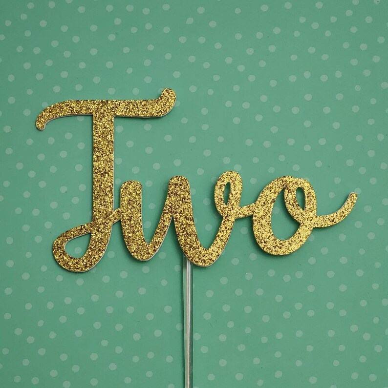 Second Birthday Cake Topper Two Birthday Cake Topper 2nd - Etsy