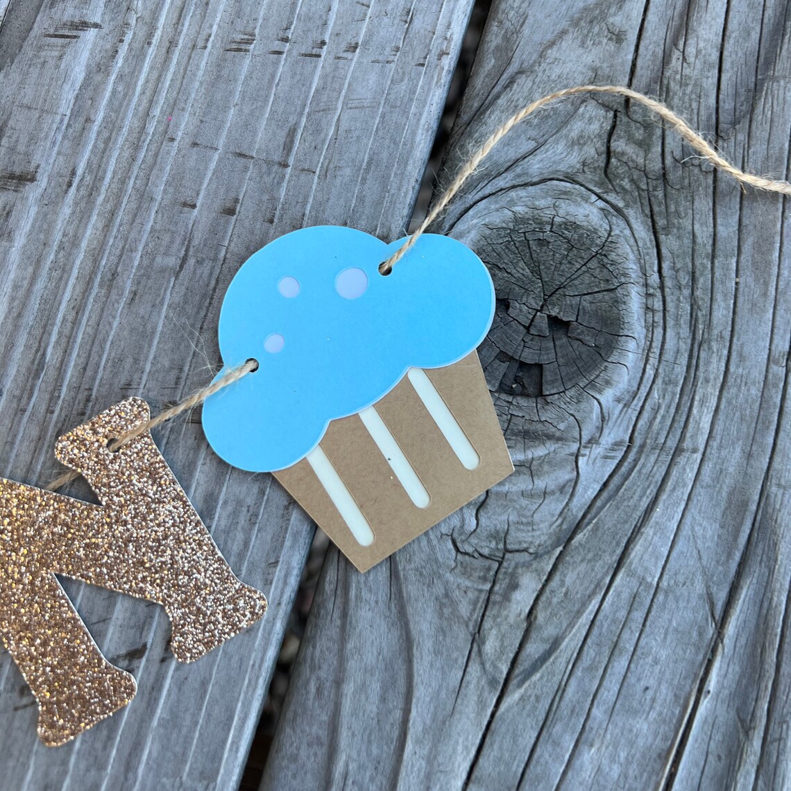 Cupcake Banner Stud Muffin Banner Pink or Blue Banner Boy | Etsy