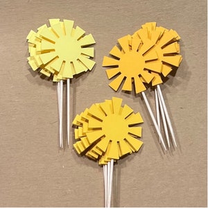 Sun Cupcake Toppers, Sunny Cupcake Toppers, Sunshine Cupcake Toppers ...