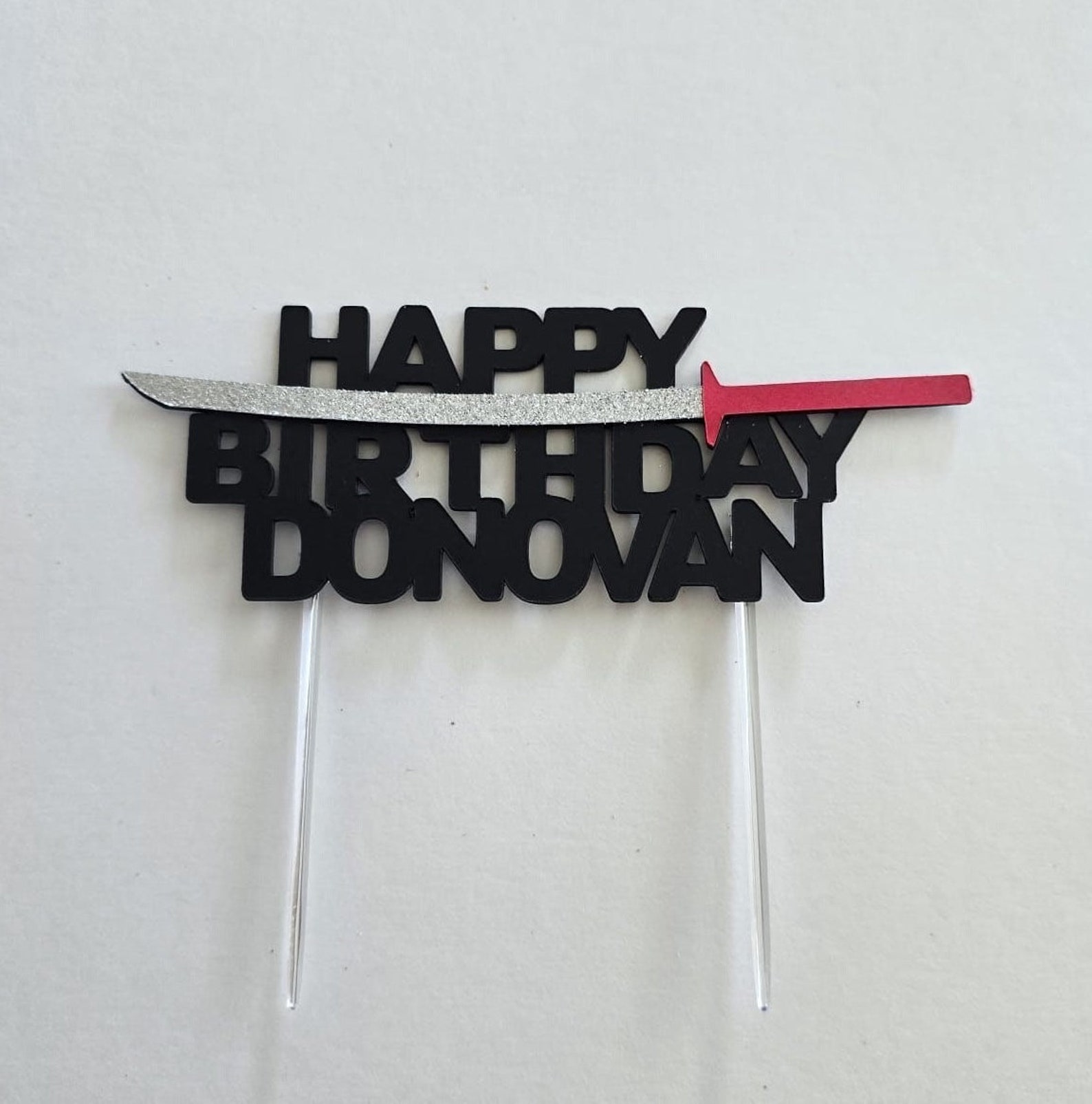 Sword Cake Topper, Sword Birthday Cake Topper, Katana Cake Topper ...