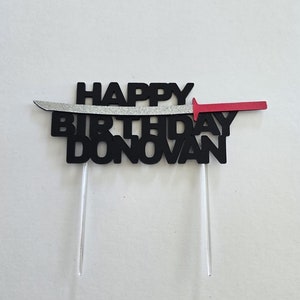 Sword Cake Topper, Sword Birthday Cake Topper, Katana Cake Topper ...