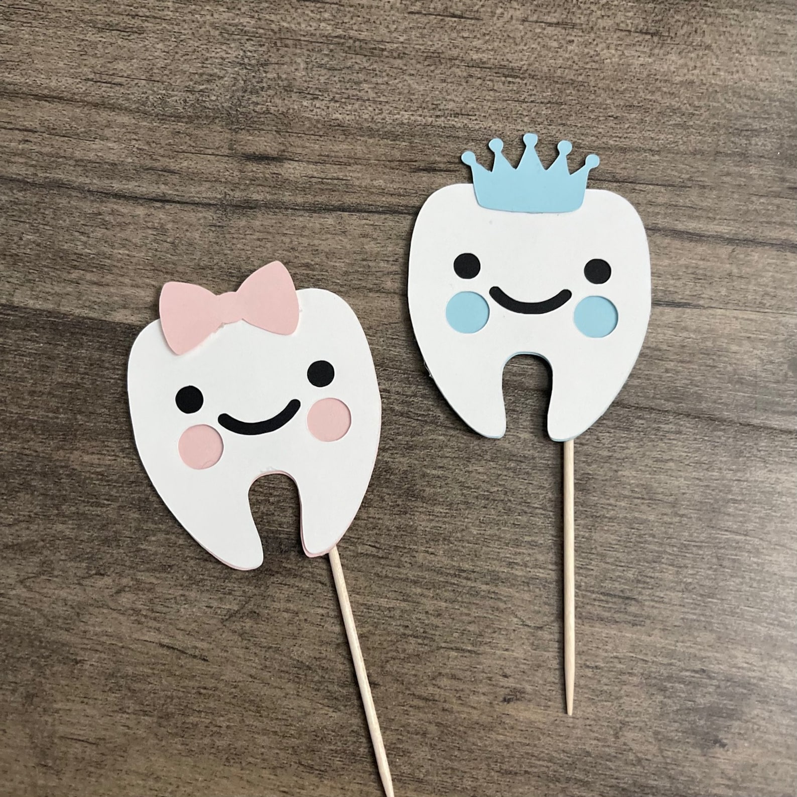 Tooth Cupcake Toppers First Tooth Cupcake Toppersdental | Etsy