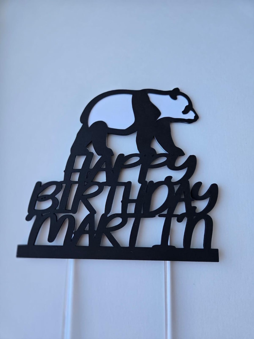 Panda Cake Topper, Panda Birthday Cake Topper, Panda Bear Cake Topper ...