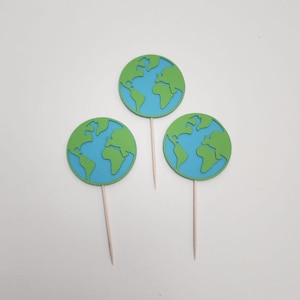 Travel Cupcake Toppers, Traveling Cupcake Toppers, Bon Voyage Cupcake ...