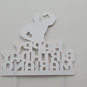 Body Builder Cake Topper, Body Building Cake Topper, Flexing Cake ...