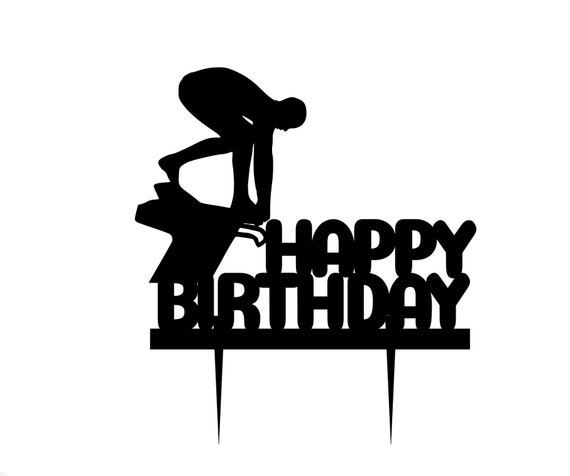 Swimming Cake Topper Swimming Birthday Cake Topper Swim Cake - Etsy